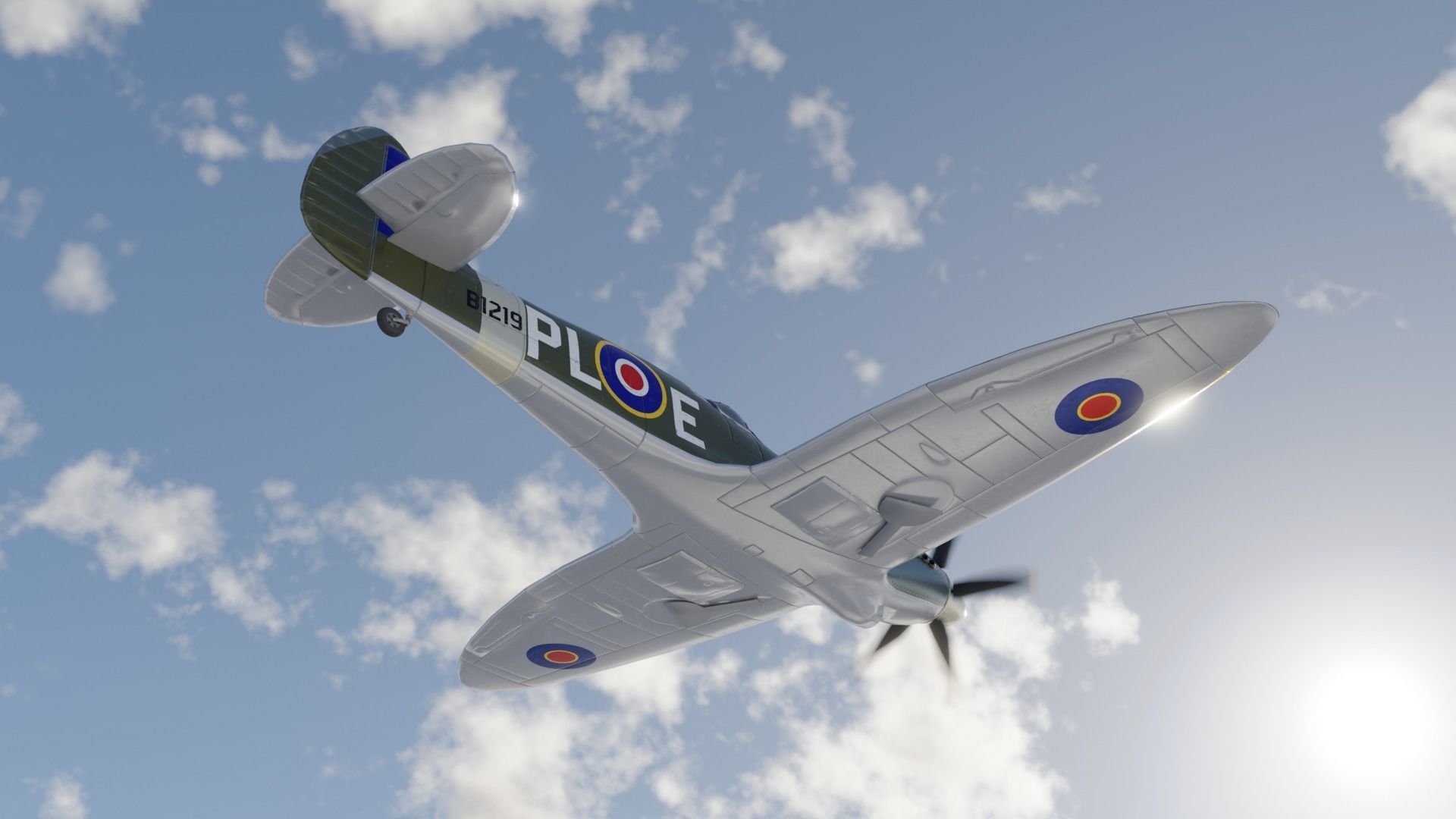 3D model Supermarine Spitfire 3D Model VR / AR / low-poly | CGTrader