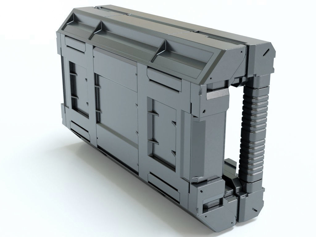 Sci-Fi Storage Box 3D model | CGTrader