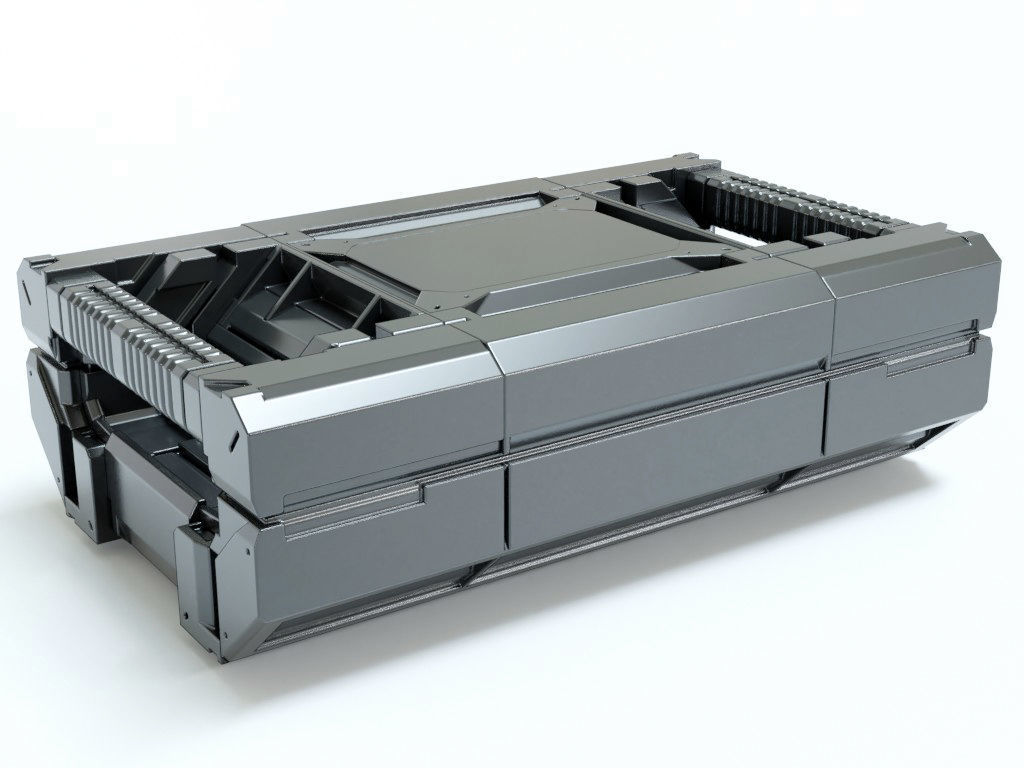 Sci-Fi Storage Box 3D model | CGTrader