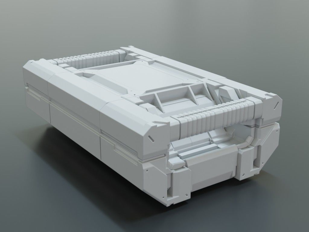 Sci-Fi Storage Box 3D model | CGTrader