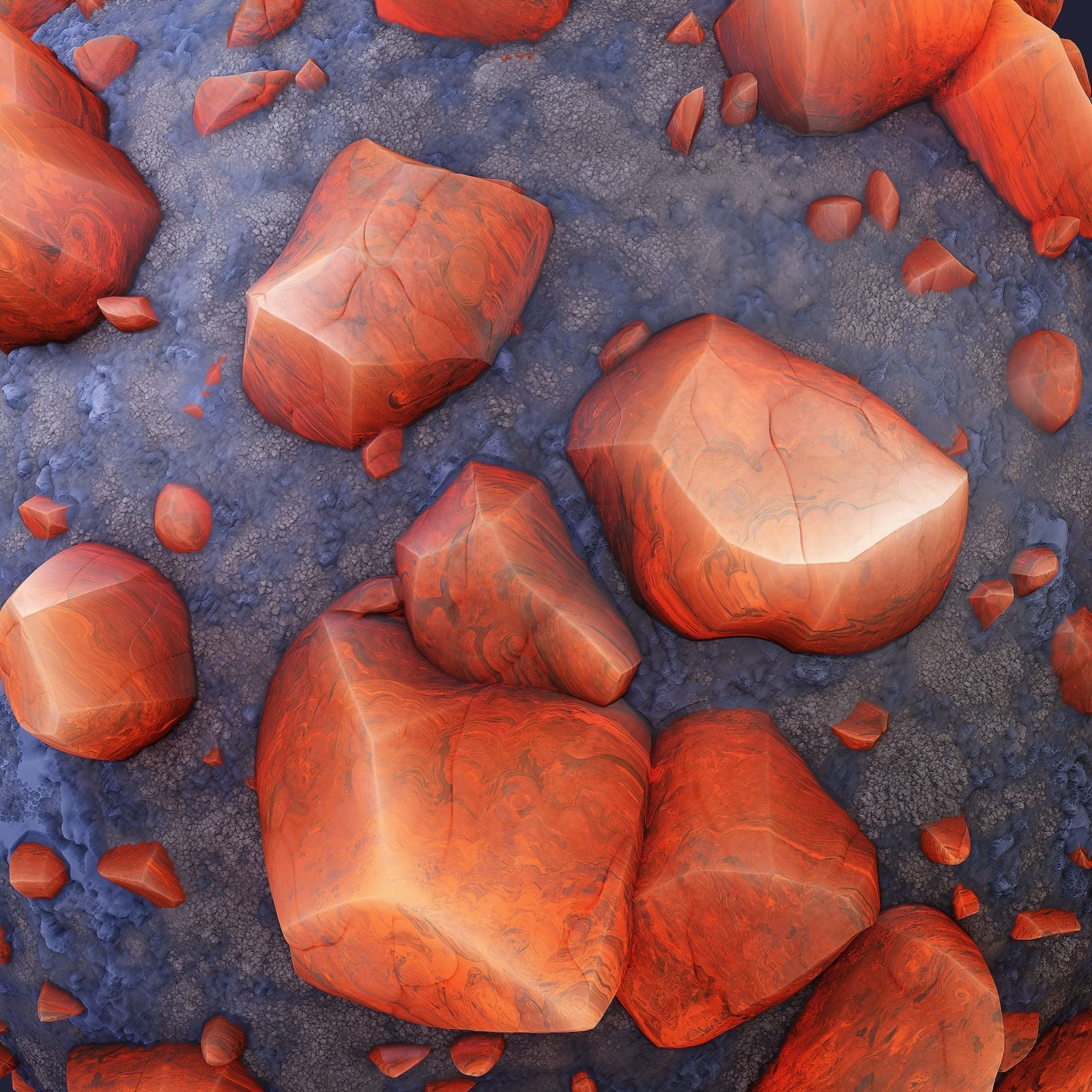 Texture Stylized Alien Stonefield Generator - PBR - 4K - PNG - SBSAR VR ...