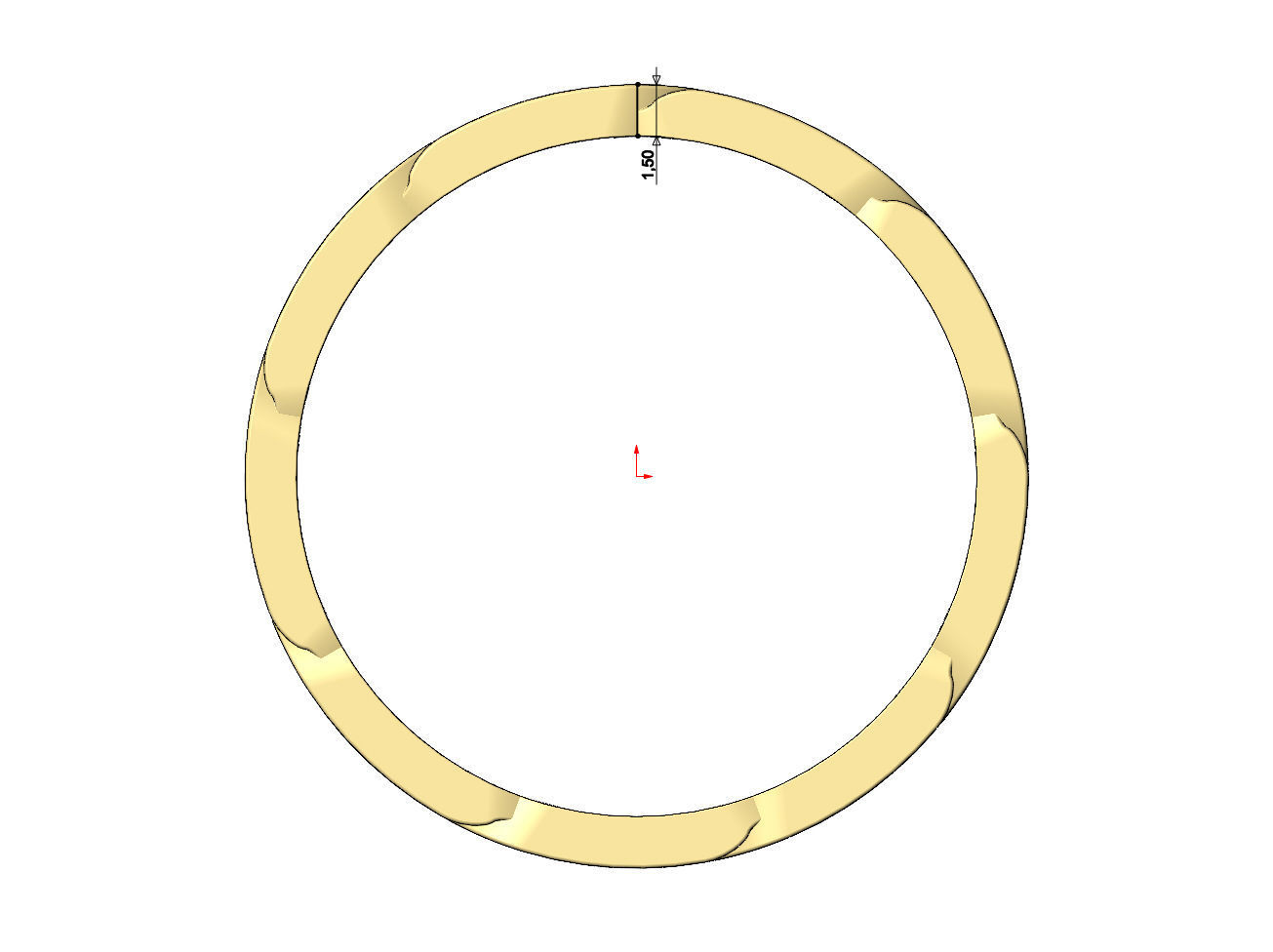 Overlapping chain link ring US size 6to10 3D model 3D printable | CGTrader