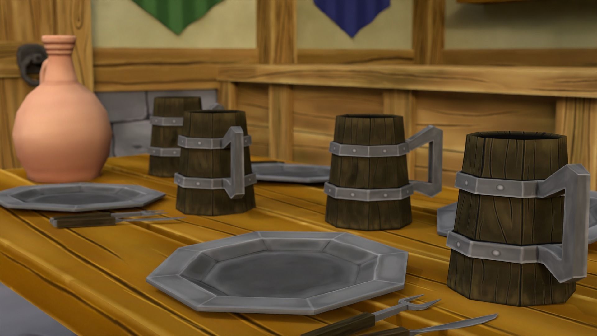 Low Poly Medieval Tavern 3D model | CGTrader