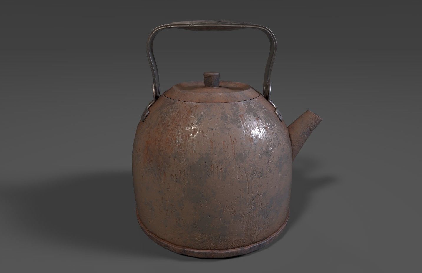 3D model Old Stylized Rusty Kettle VR / AR / low-poly | CGTrader