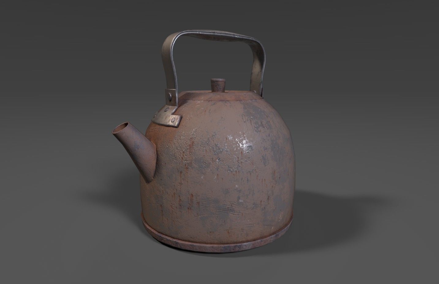 3D model Old Stylized Rusty Kettle VR / AR / low-poly | CGTrader