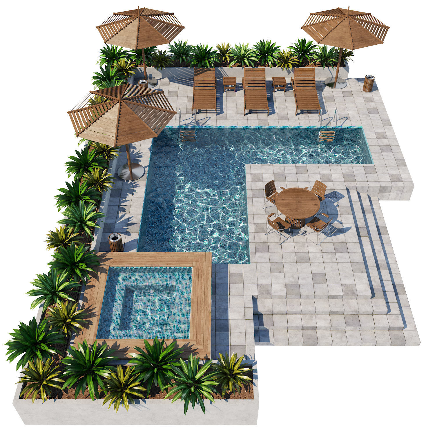 Swimming pool 3D model | CGTrader