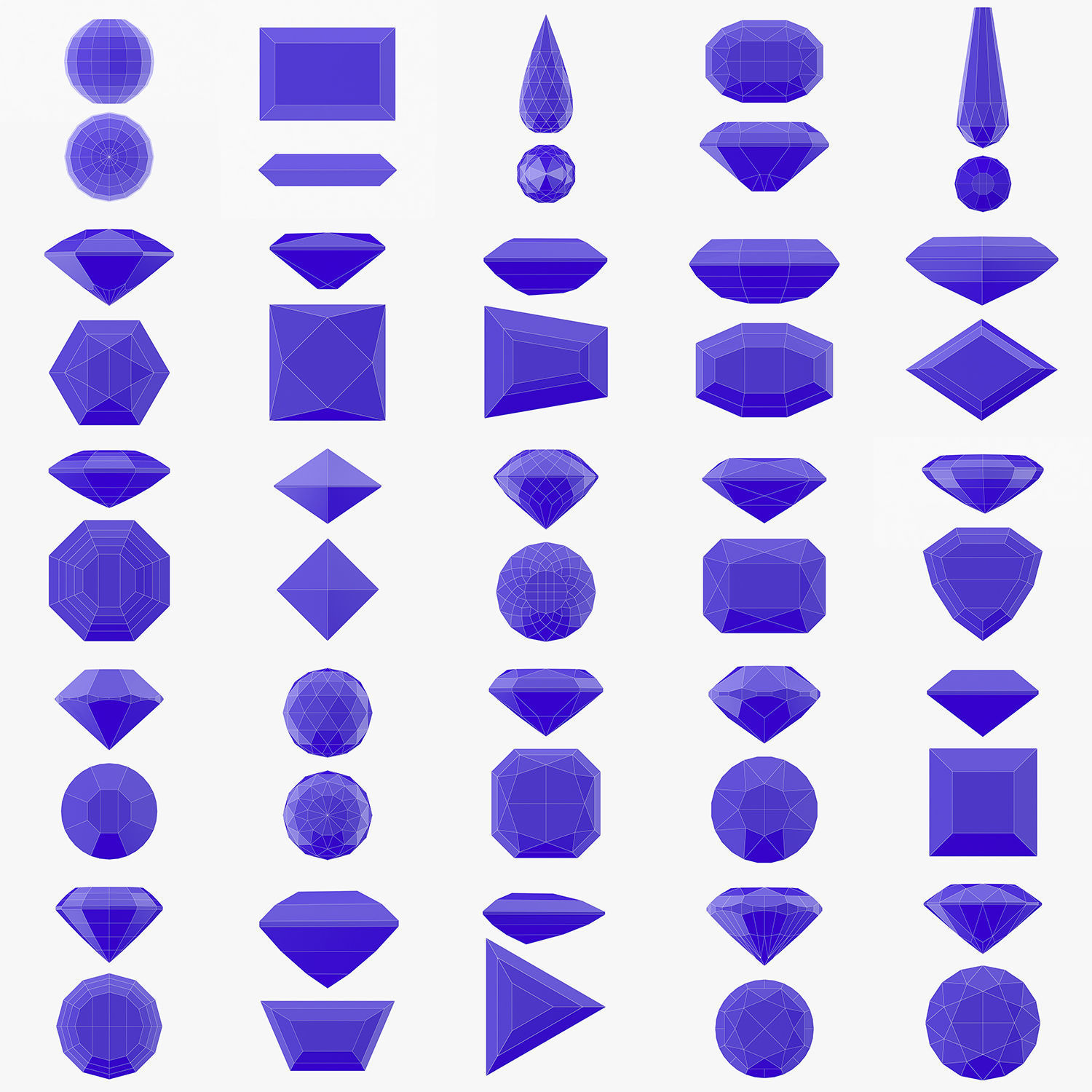 3D model 25 Gemstones Collection | CGTrader