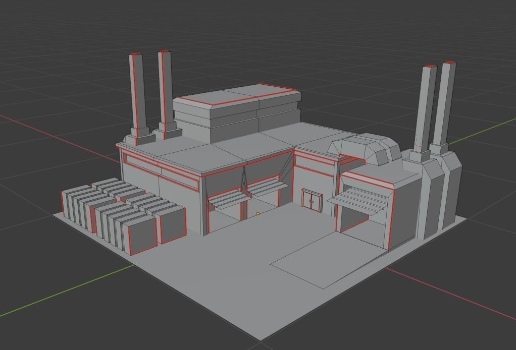 3D model Low-ploy Factory VR / AR / low-poly | CGTrader