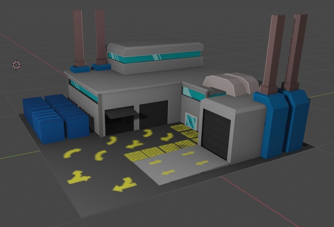 3D model Low-ploy Factory VR / AR / low-poly | CGTrader
