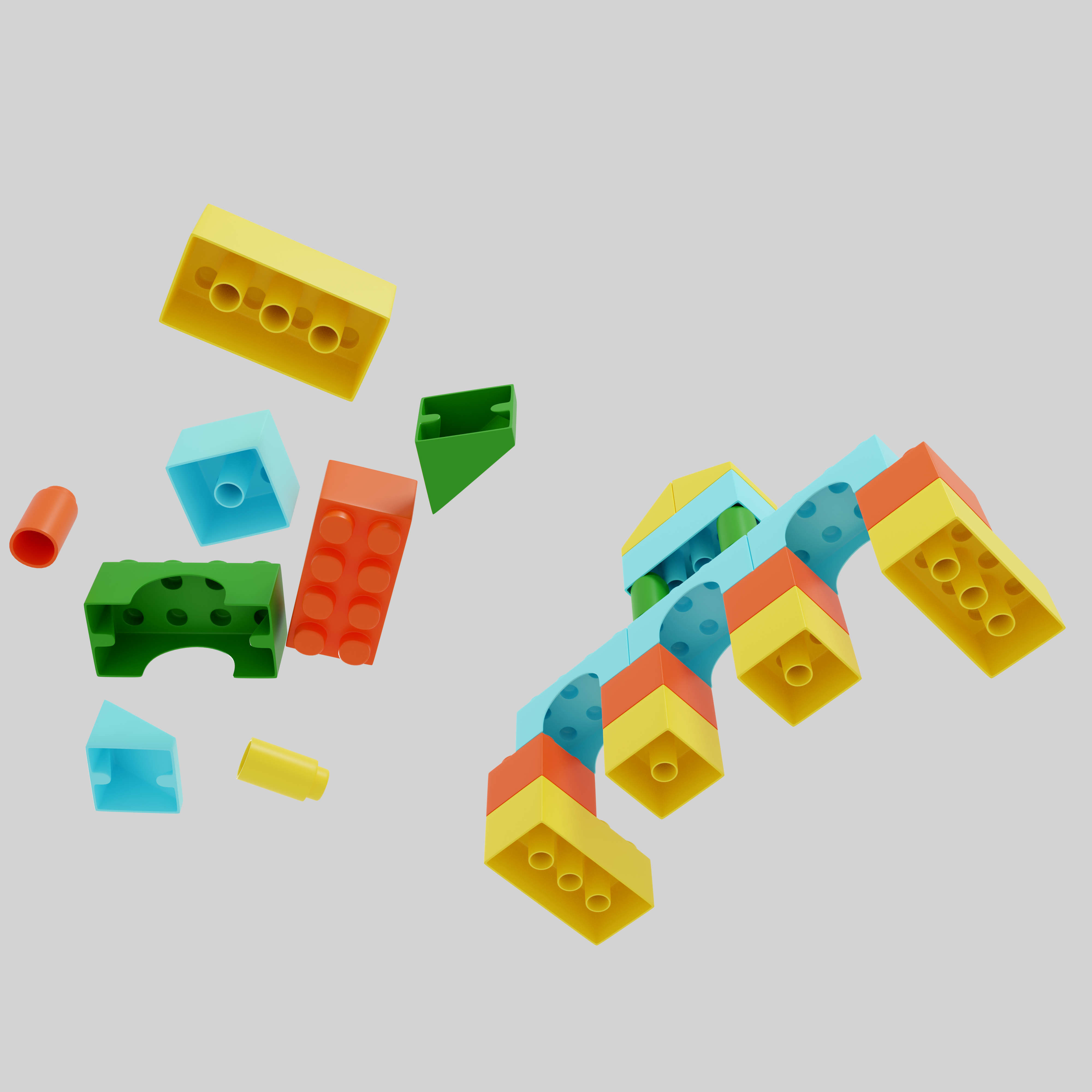 Big Toy Blocks 3D model | CGTrader