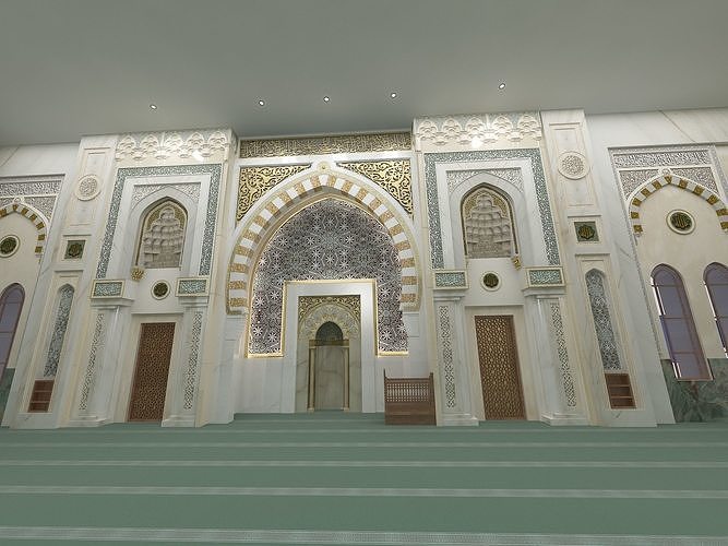 3D MOSQUE DESIGN QIBLA WALL 3D model | CGTrader
