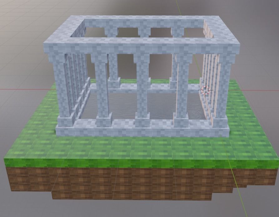 simple Minecraft structure 3D model | CGTrader
