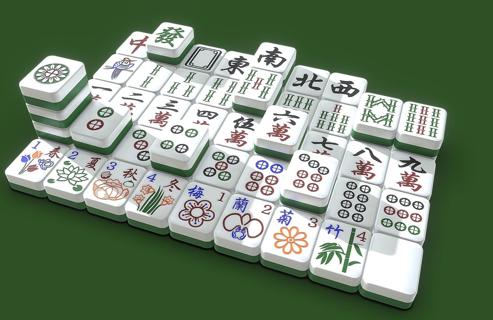 3D model Taiwan mahjong VR / AR / low-poly | CGTrader