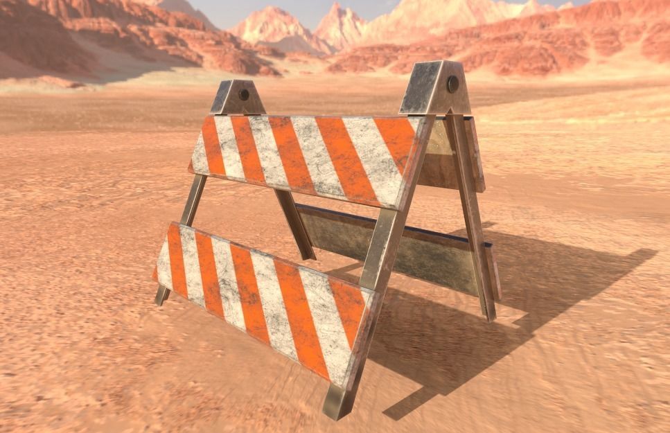 Barricade 3D model game-ready | CGTrader