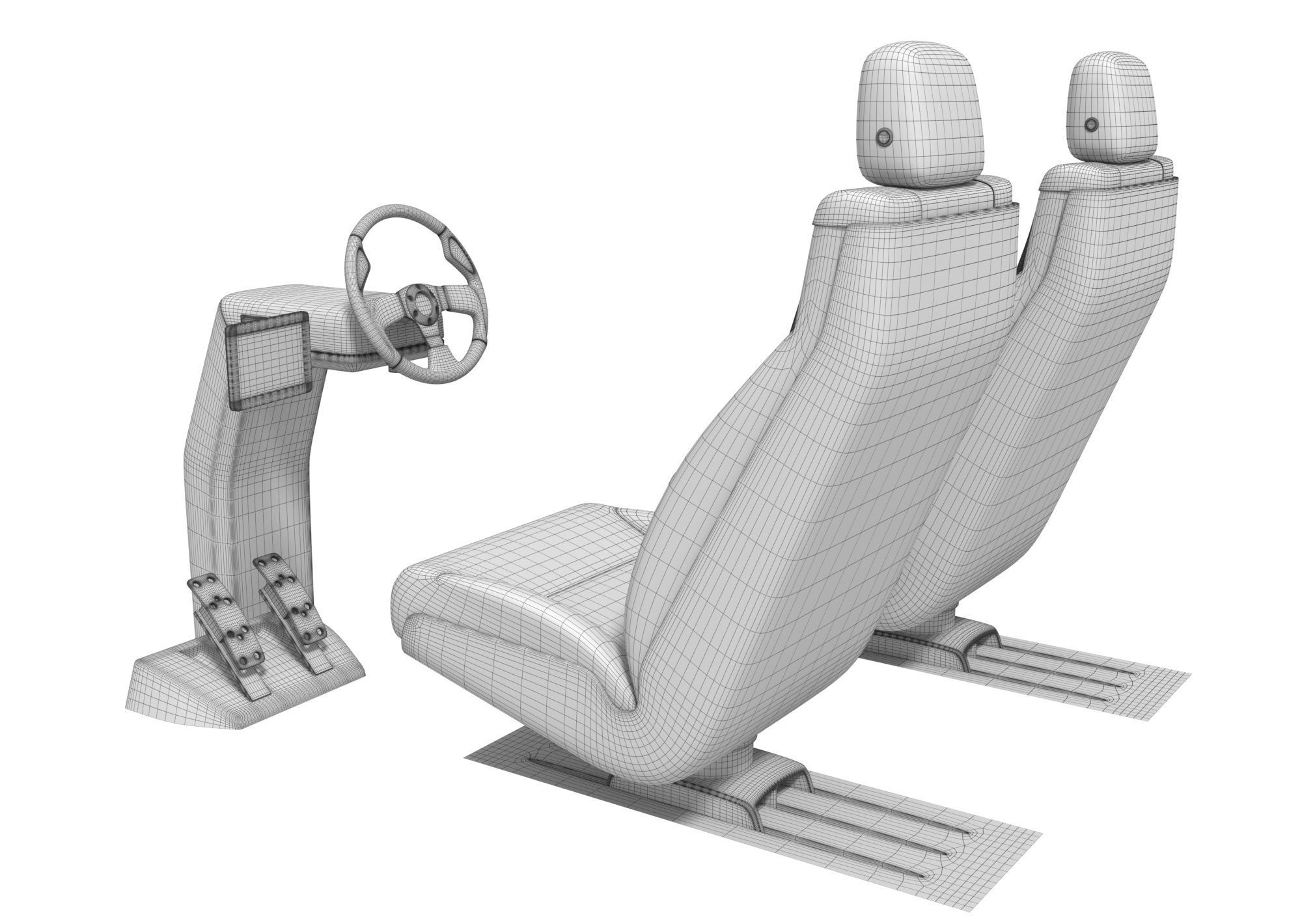 Vehicle Control Panel and Seat 3D model | CGTrader