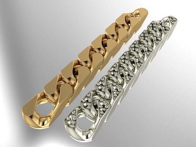 Cuban-link chains 3D model 3D printable | CGTrader