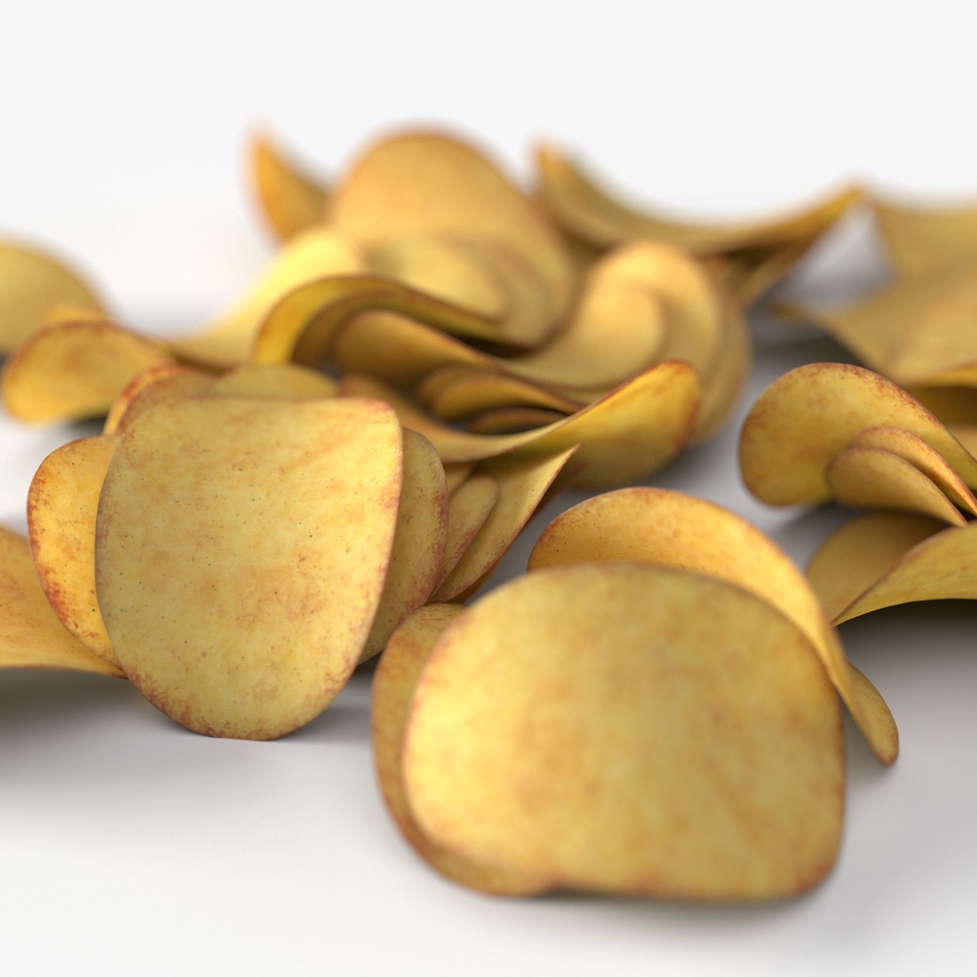crunchy potato chips with 2K PBR textures 3D model | CGTrader