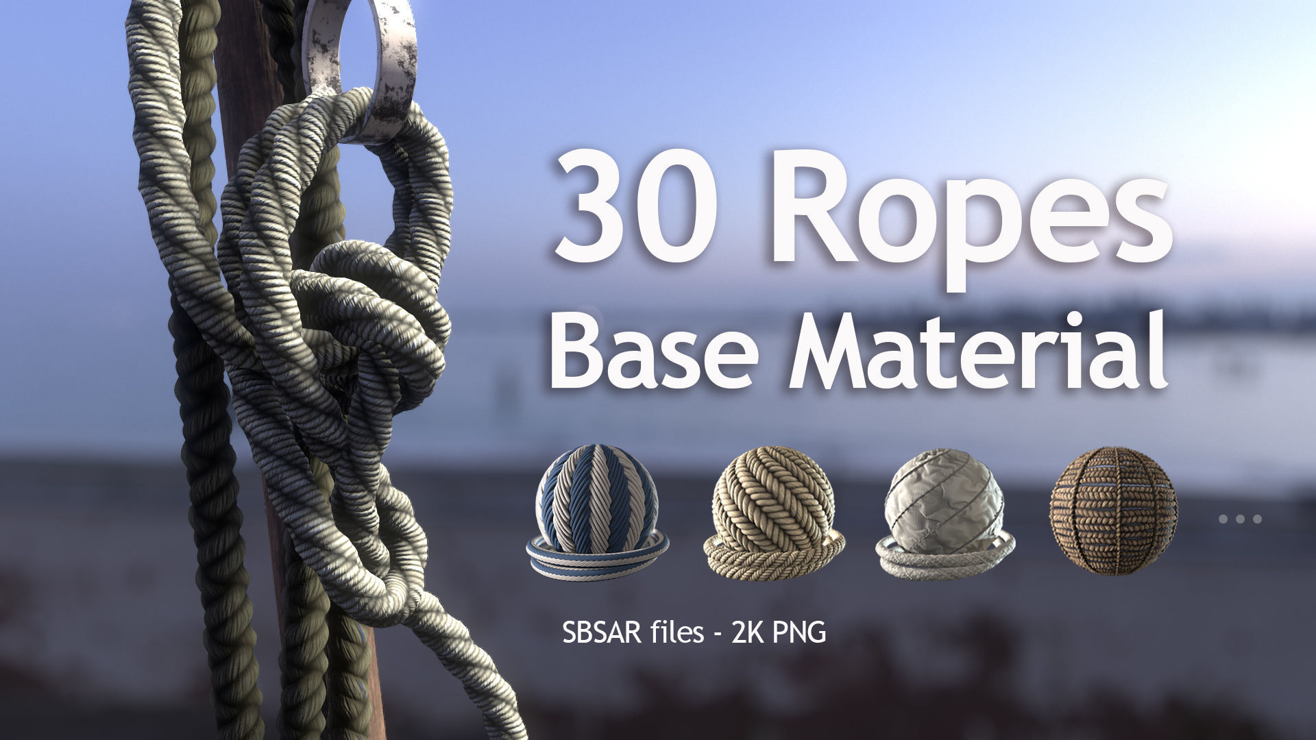 Rope and Cable Base Materials - png sbsar Texture | CGTrader