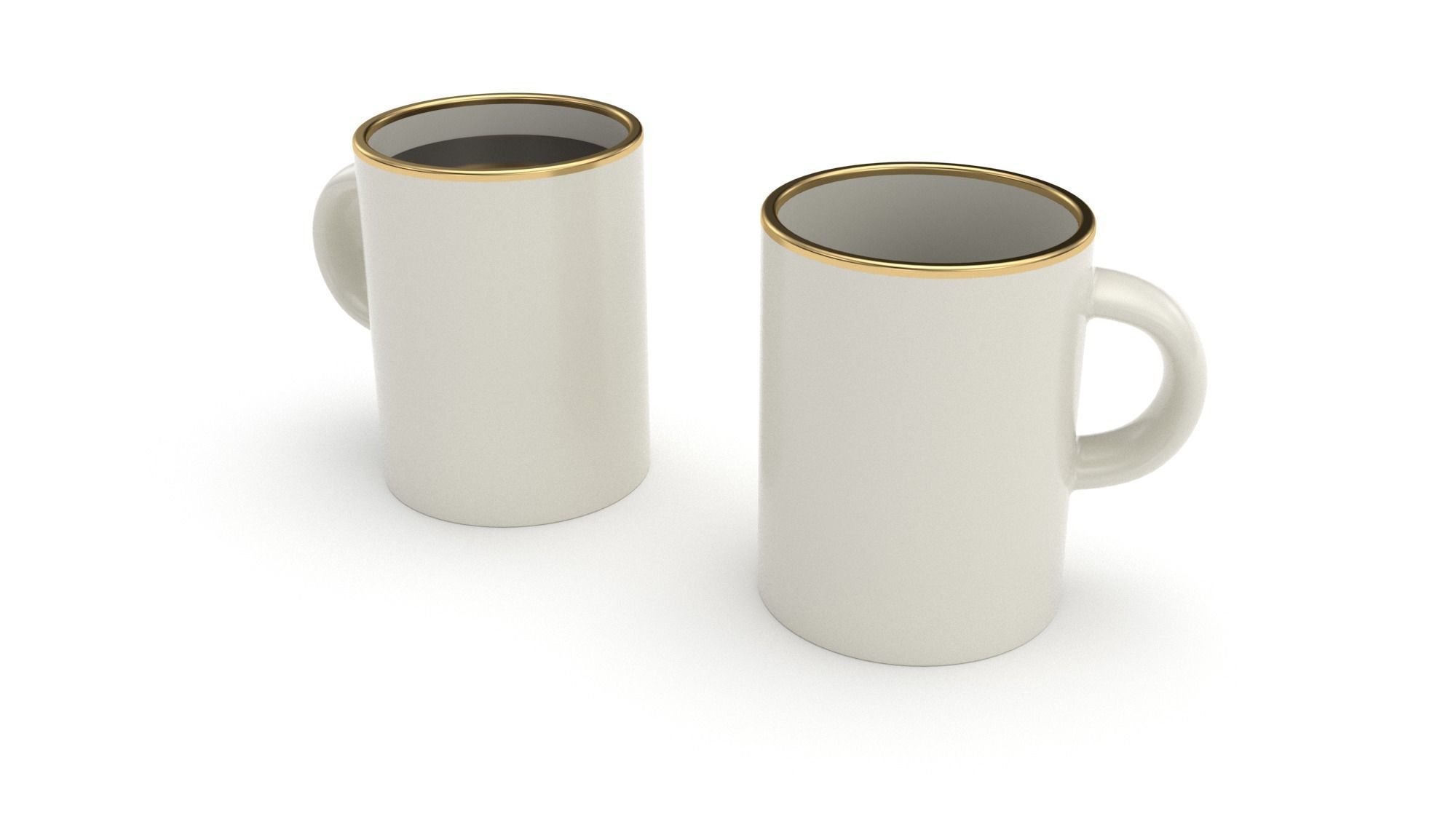 golden circle cup 3D model | CGTrader