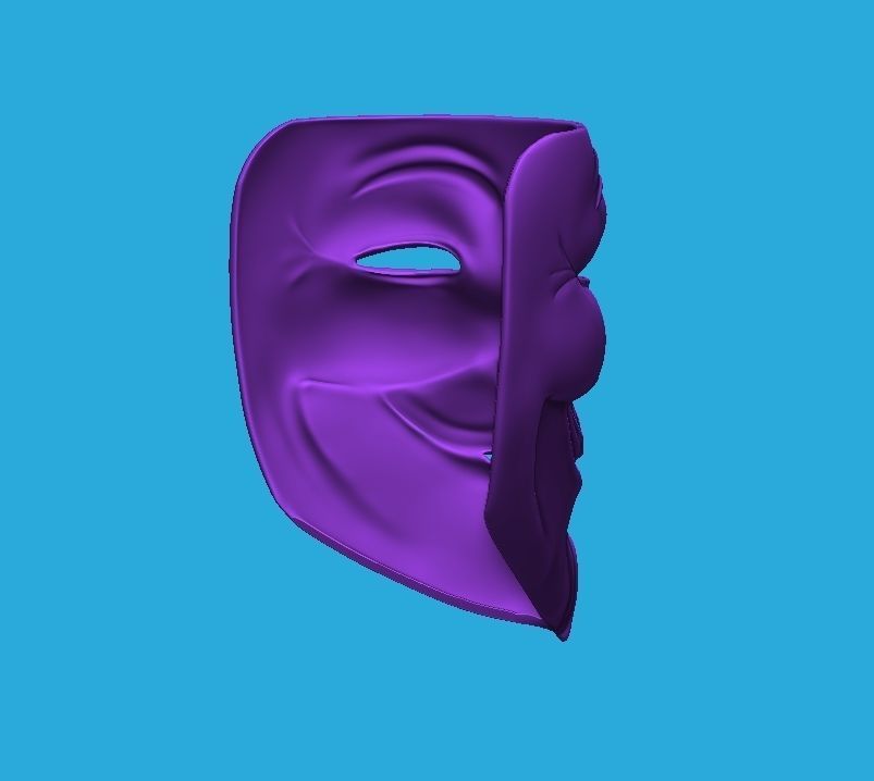 V for Vendetta mask model 3D model 3D printable | CGTrader