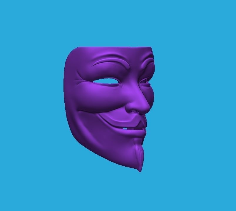 V for Vendetta mask model 3D model 3D printable | CGTrader