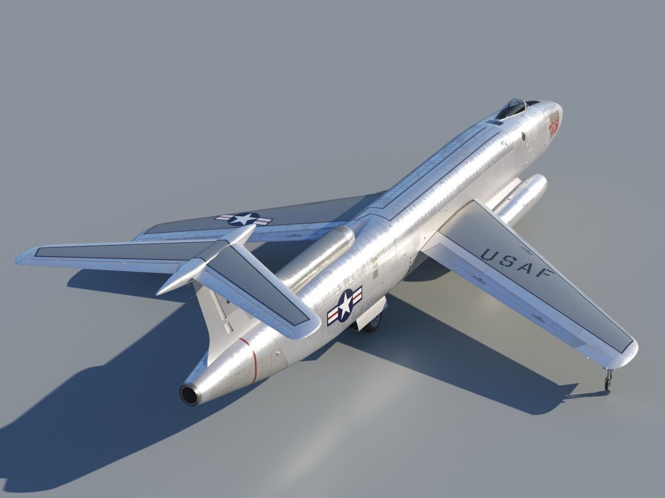 3D model Martin XB-51 bomber VR / AR / low-poly | CGTrader