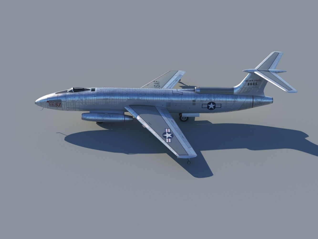 3D model Martin XB-51 bomber VR / AR / low-poly | CGTrader