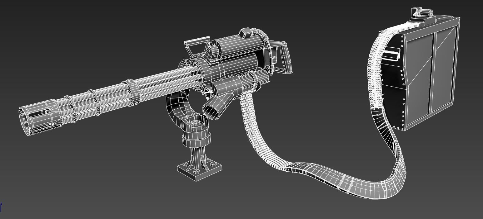 3D model MINIGUN Air Force M134 VR / AR / low-poly | CGTrader