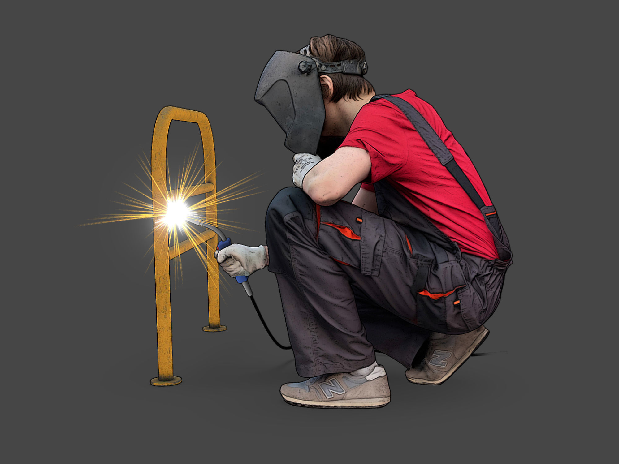 Stylized Welder Character 3D model | CGTrader