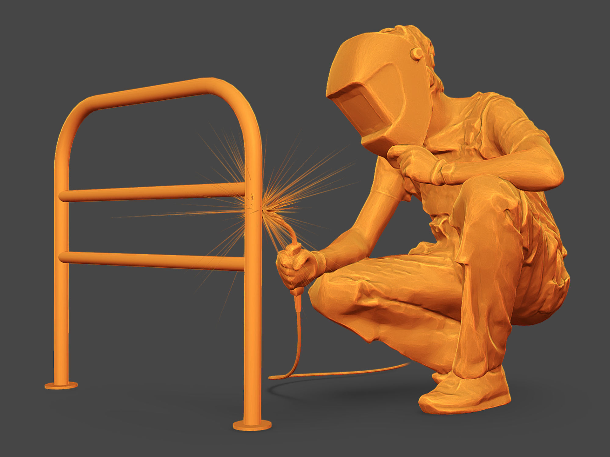 Stylized Welder Character 3D model | CGTrader