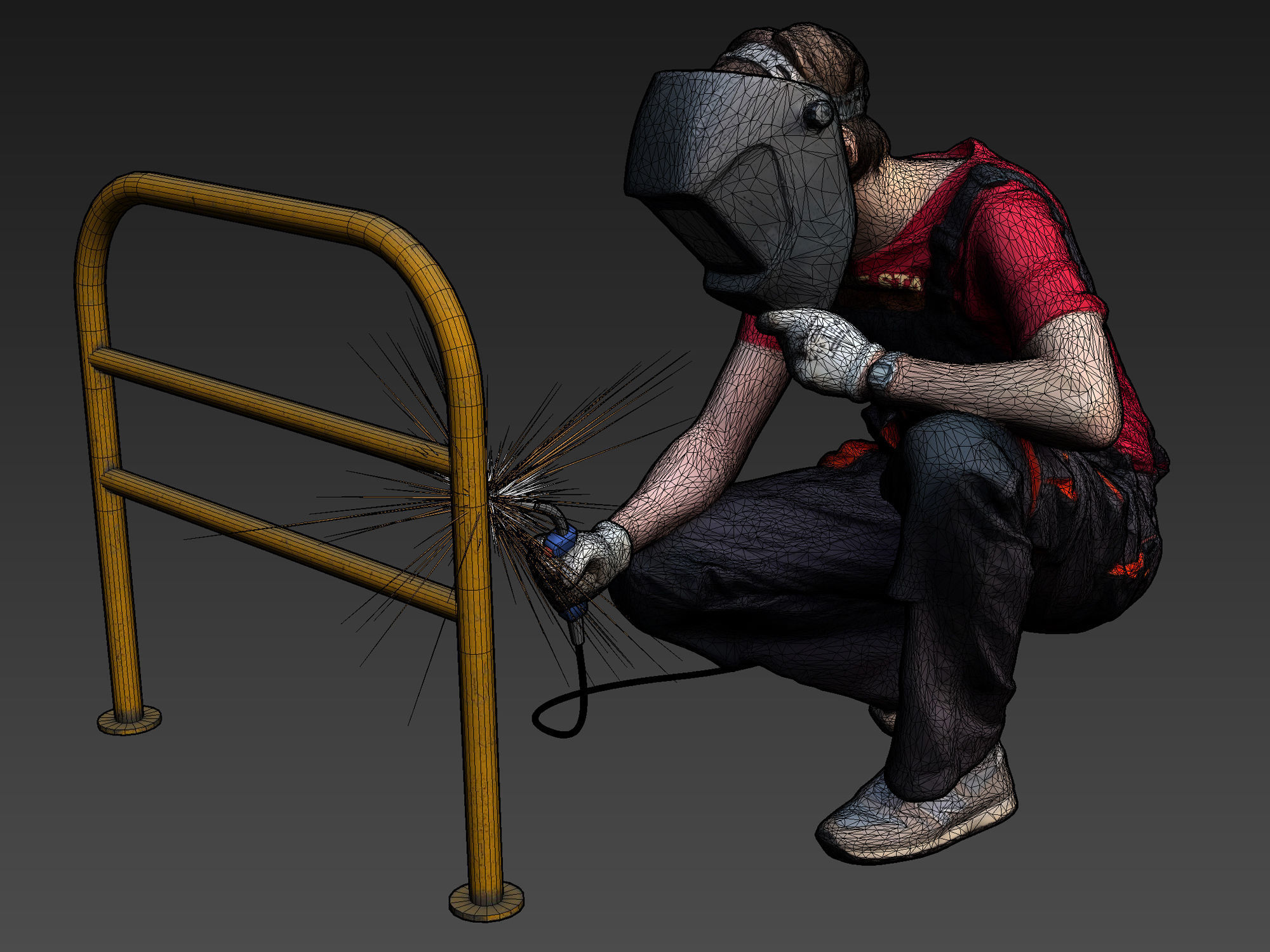 Stylized Welder Character 3D model | CGTrader
