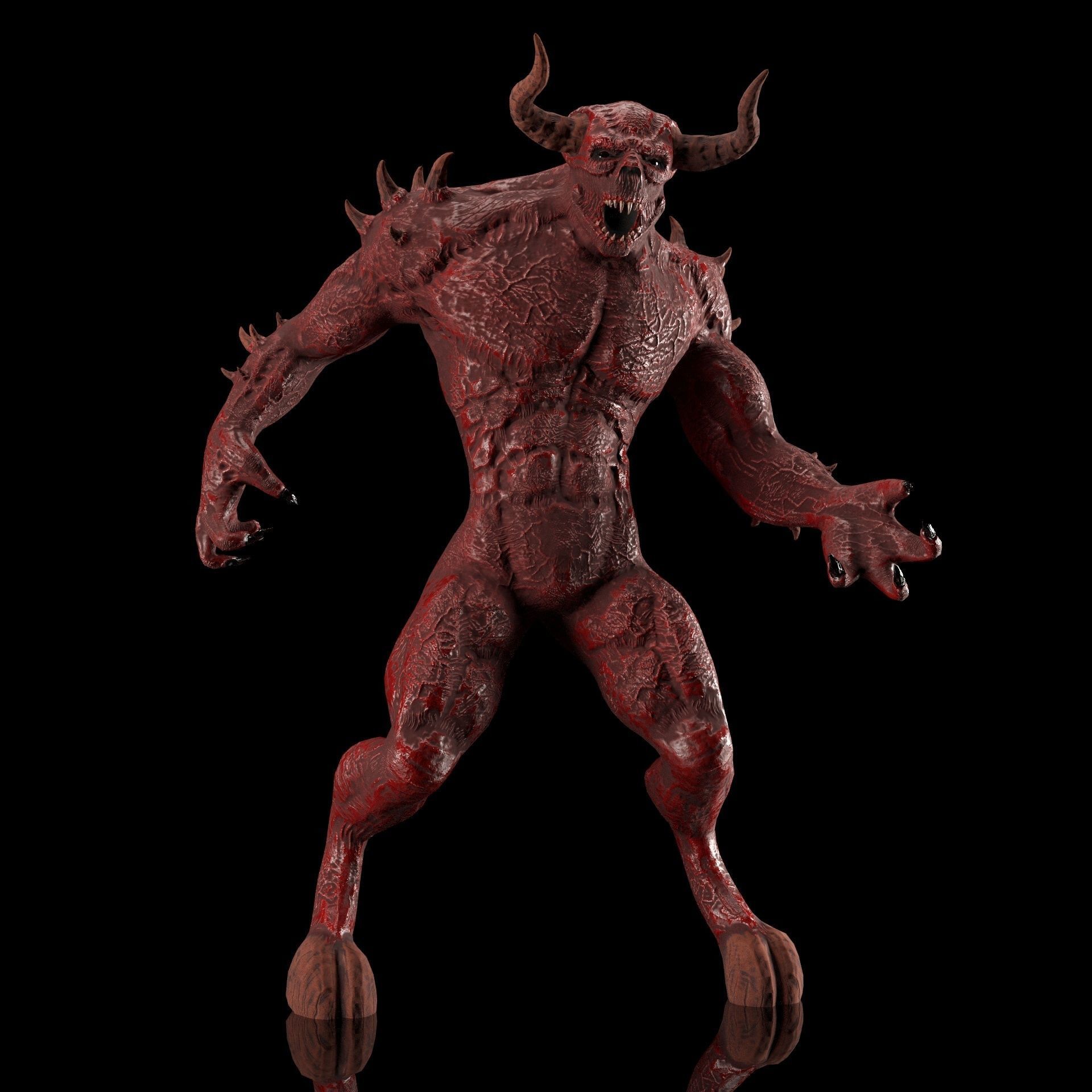 3D model Big Demon VR / AR / low-poly rigged animated | CGTrader