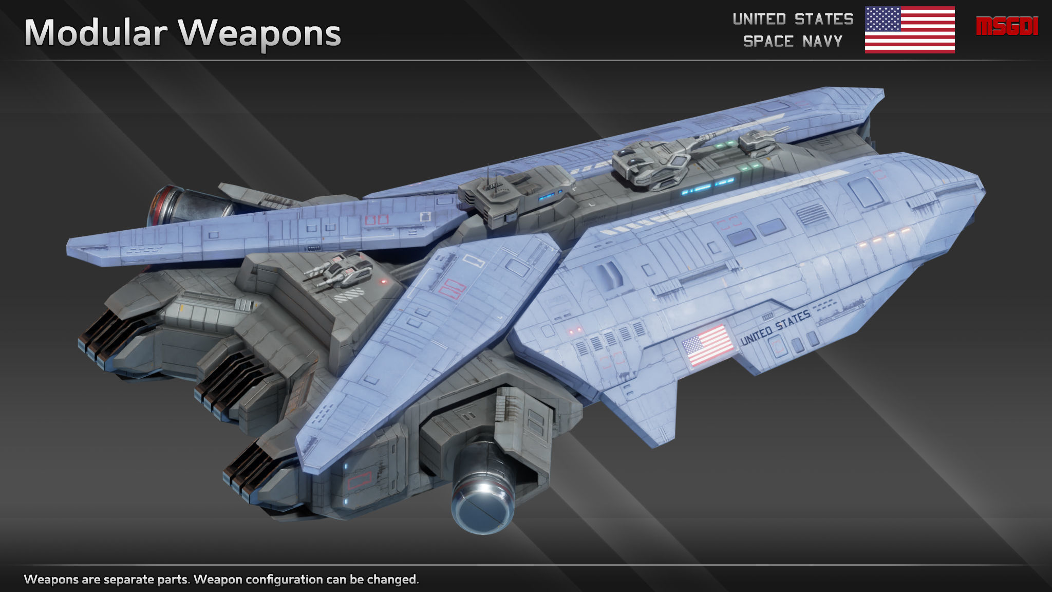 3D model USSN Congress Class Frigate VR / AR / low-poly | CGTrader