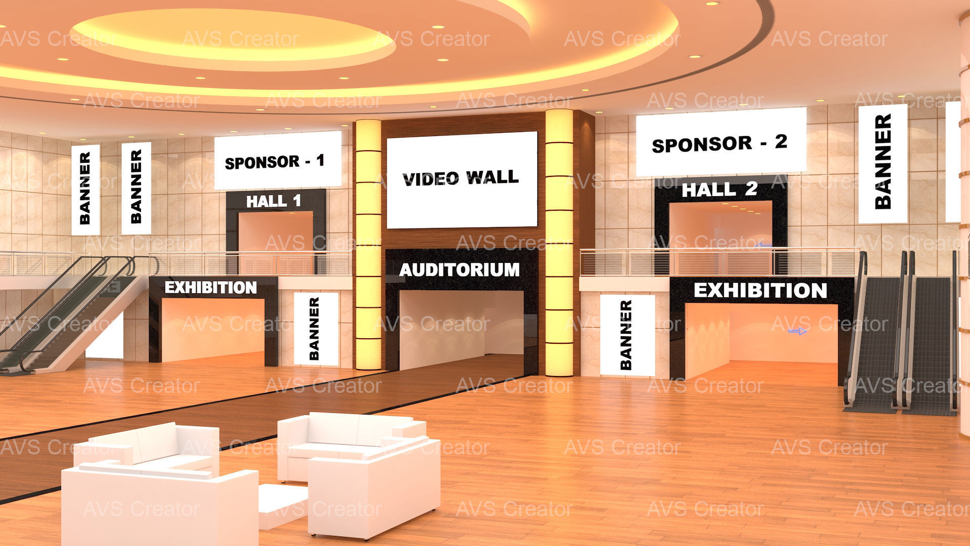 Virtual Lobby 3D model | CGTrader