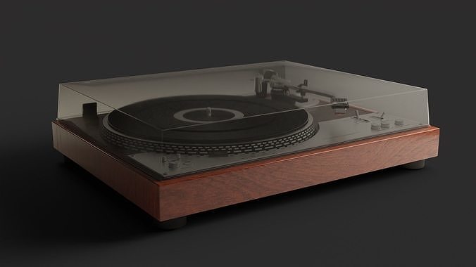 Vintage turntable 3D model rigged | CGTrader