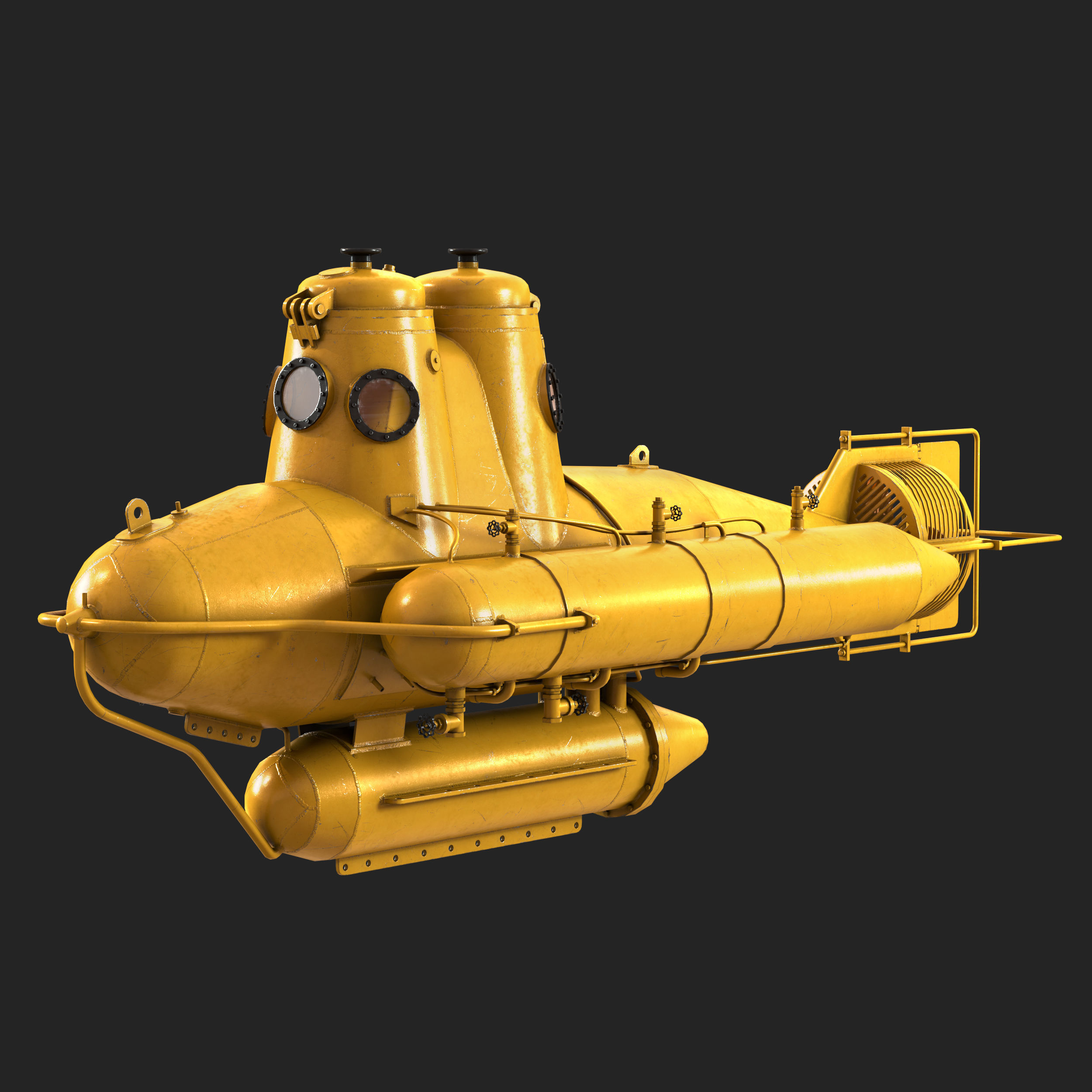 Submarine 3D model watercraft | CGTrader