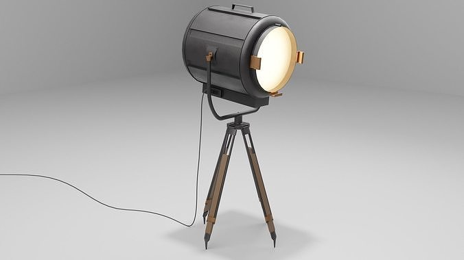 Old searchlight 3D model | CGTrader
