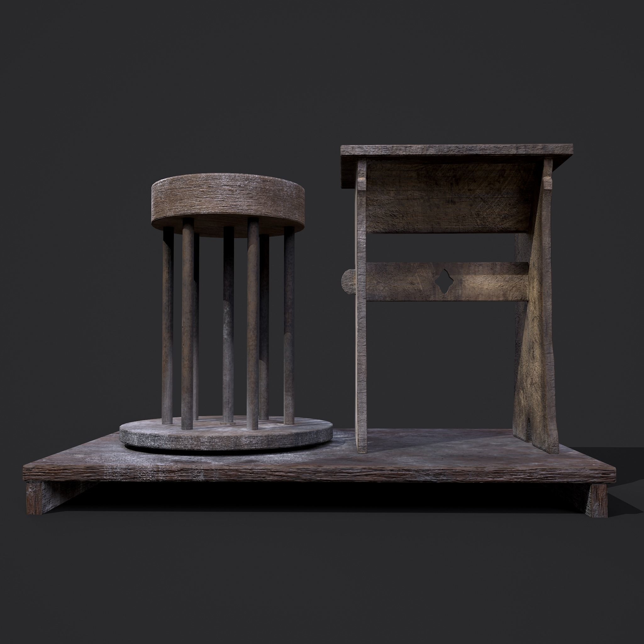 3D model Medieval Pottery Wheel Design One VR / AR / low-poly | CGTrader