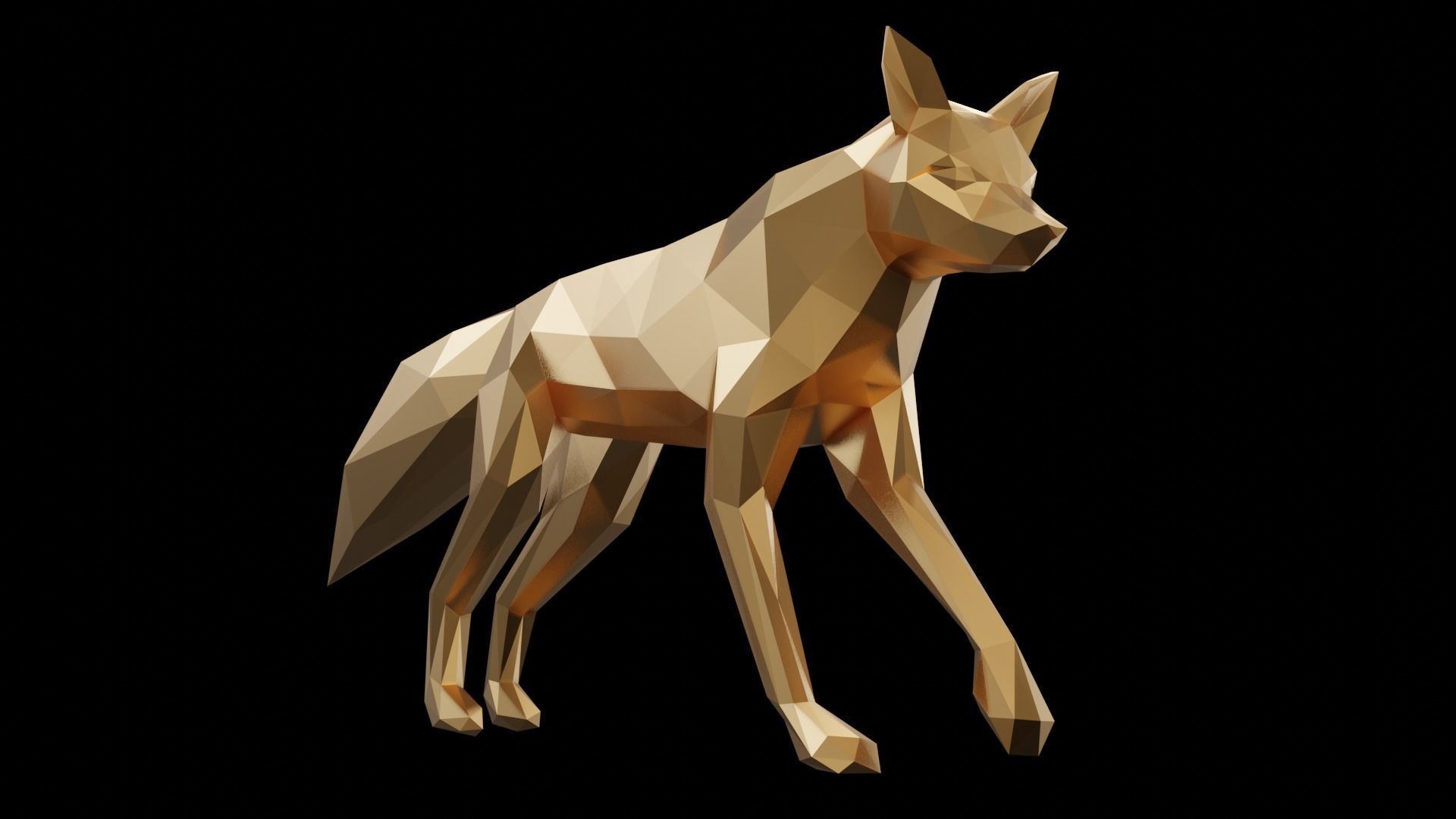 Low Poly Fox 3D model polygonal 3D model | CGTrader