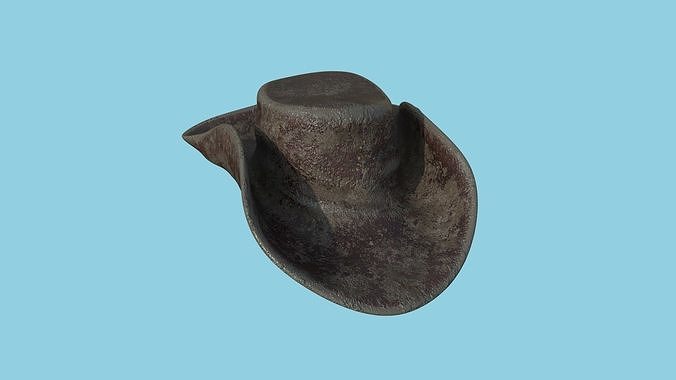 3D model Destroyed Rusted Hat - Character Fashion Design VR / AR / low ...