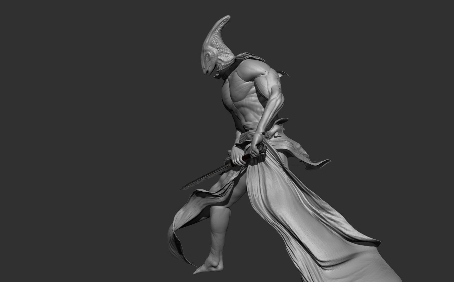 Alien Swordsman 3D model | CGTrader