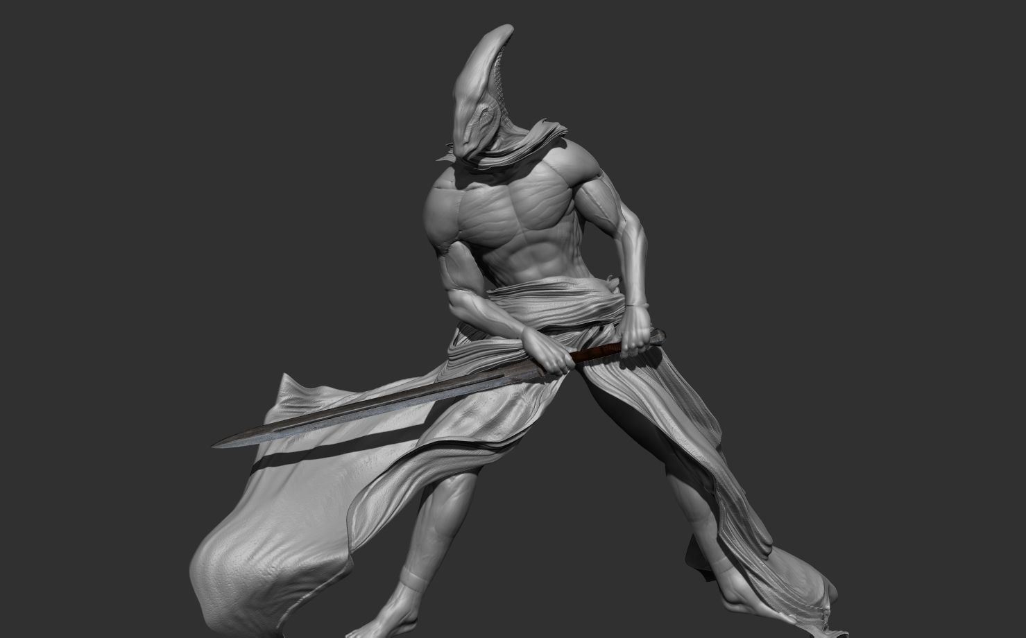 Alien Swordsman 3D model | CGTrader