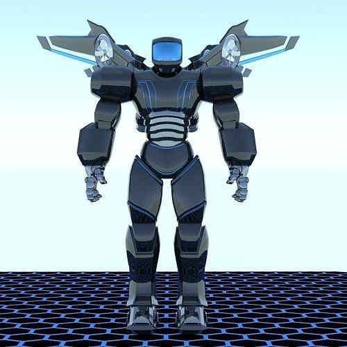 winged robot model 3D 3D model | CGTrader