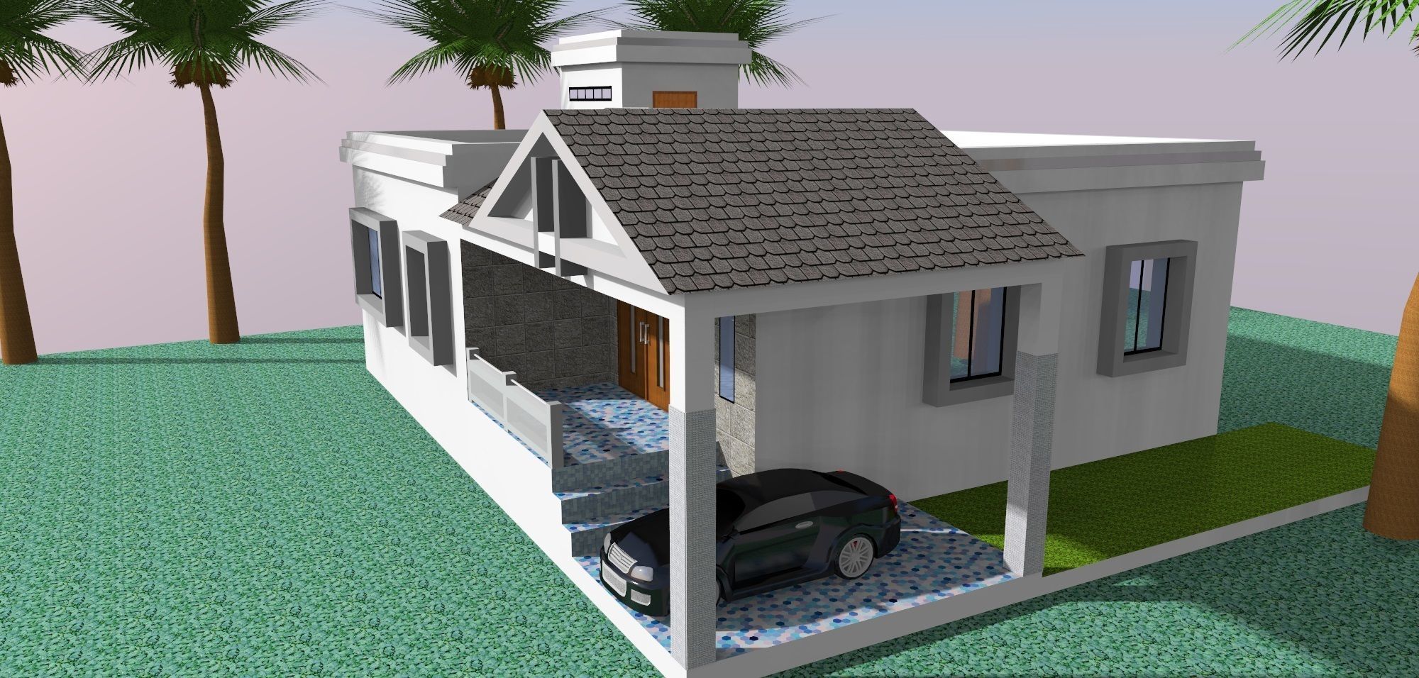 latest house design 2 bhk 3D model | CGTrader