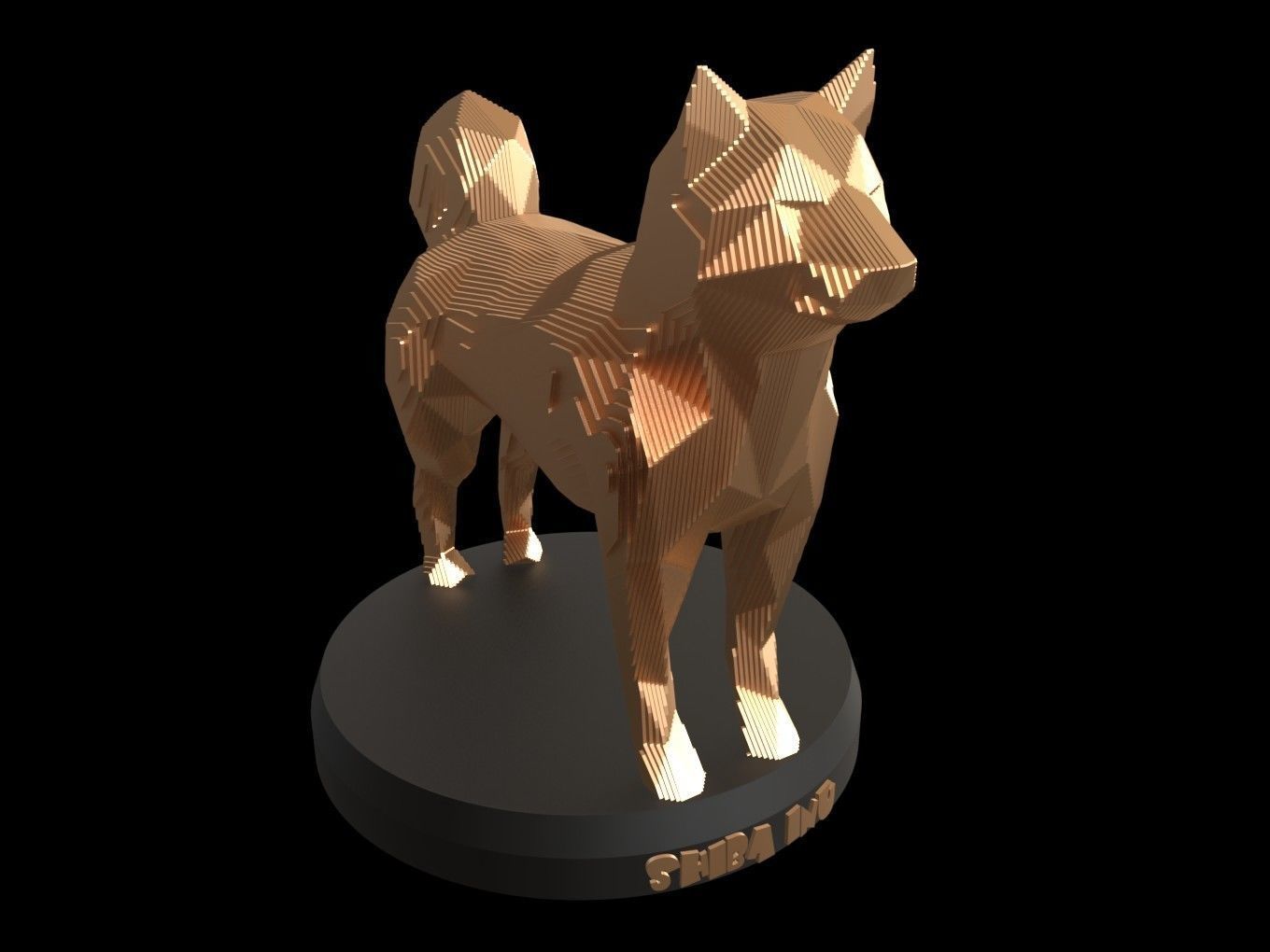 3D model Parametric Shiba Inu VR / AR / low-poly | CGTrader