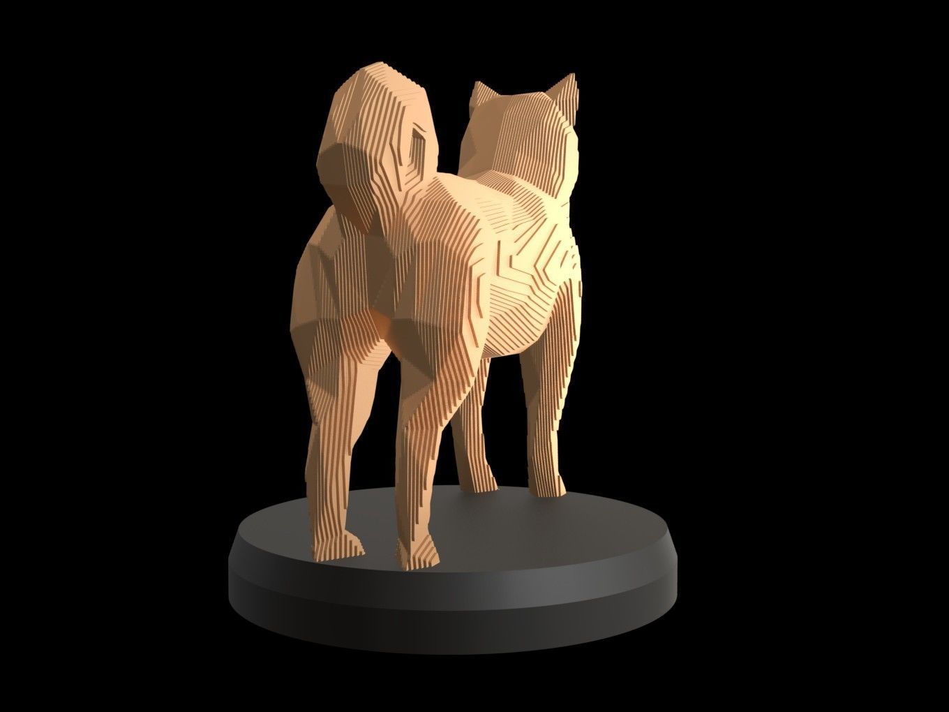 3D model Parametric Shiba Inu VR / AR / low-poly | CGTrader