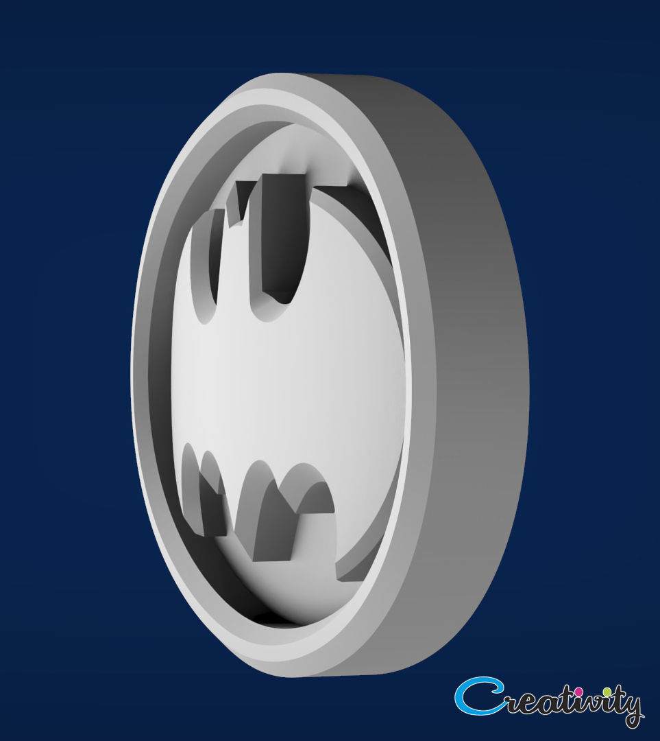 BATMAN 3D LOGO 3D model 3D printable | CGTrader