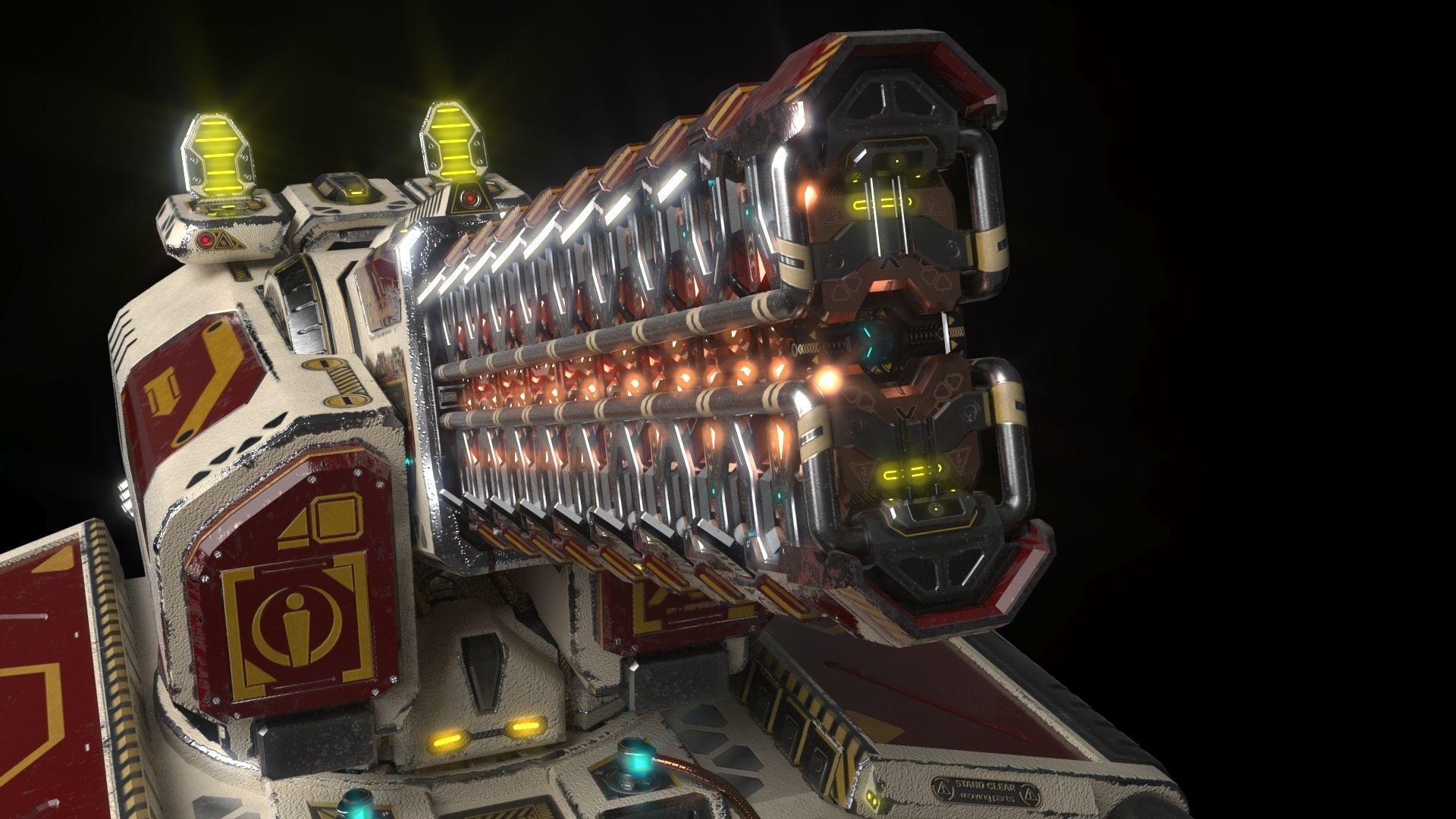 Imperial Medium Railgun 3D model animated | CGTrader