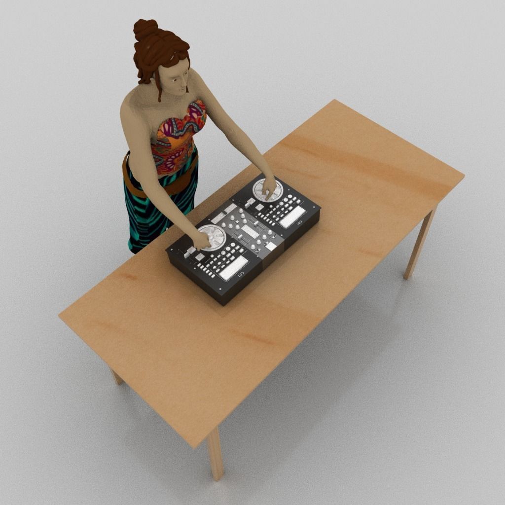 Deejay Woman Trance 3D model | CGTrader