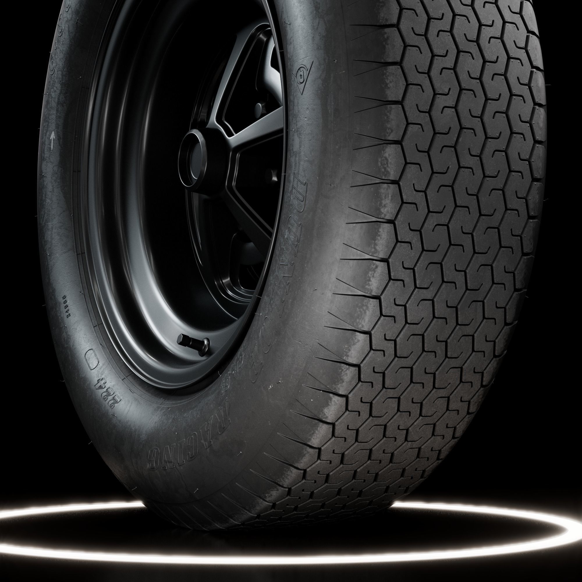 Dunlop CR65 600L 15 Front and Rear Tyres 3D model | CGTrader